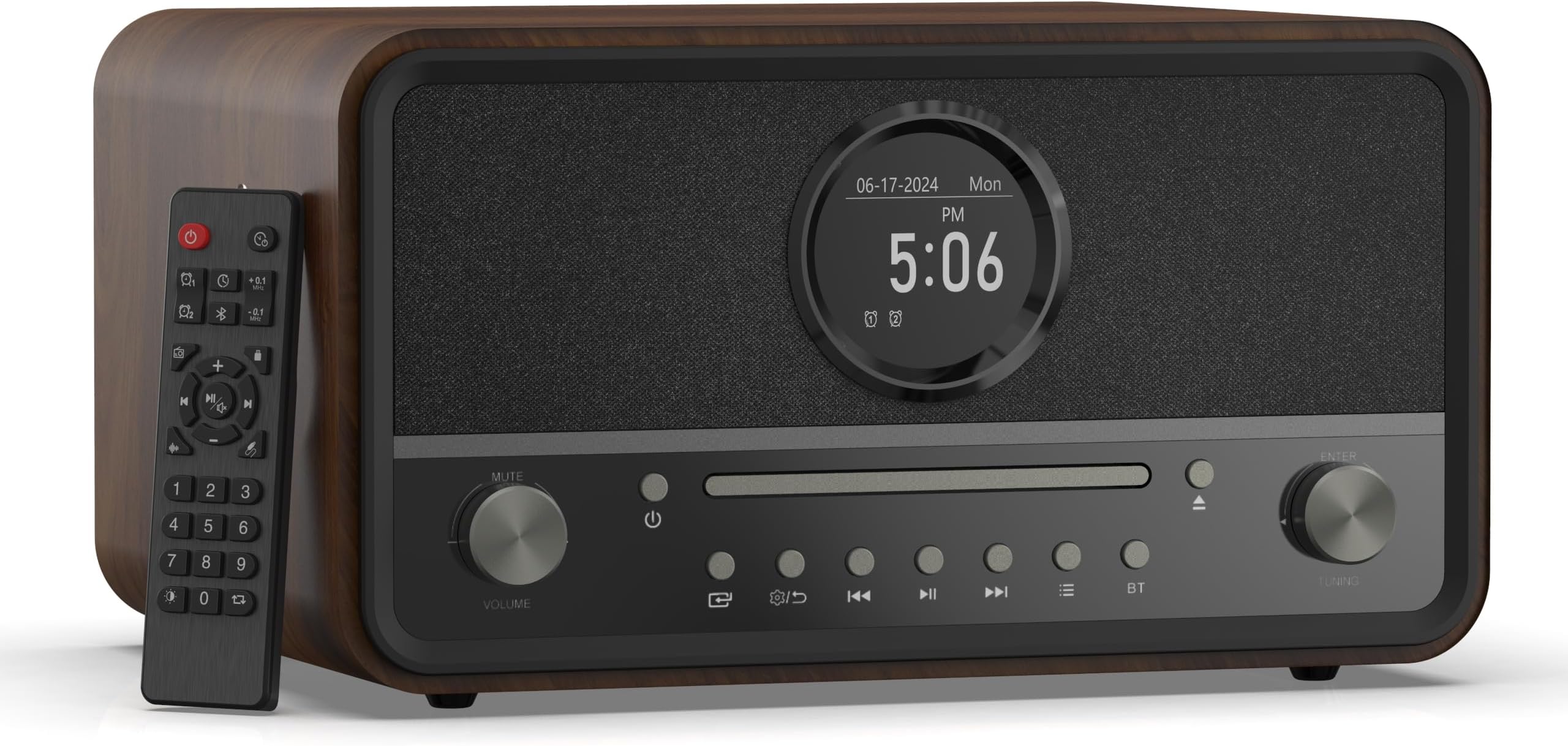 Amazon.com: KEiiD Bluetooth Stereo Shelf System CD Player FM Radio with ...