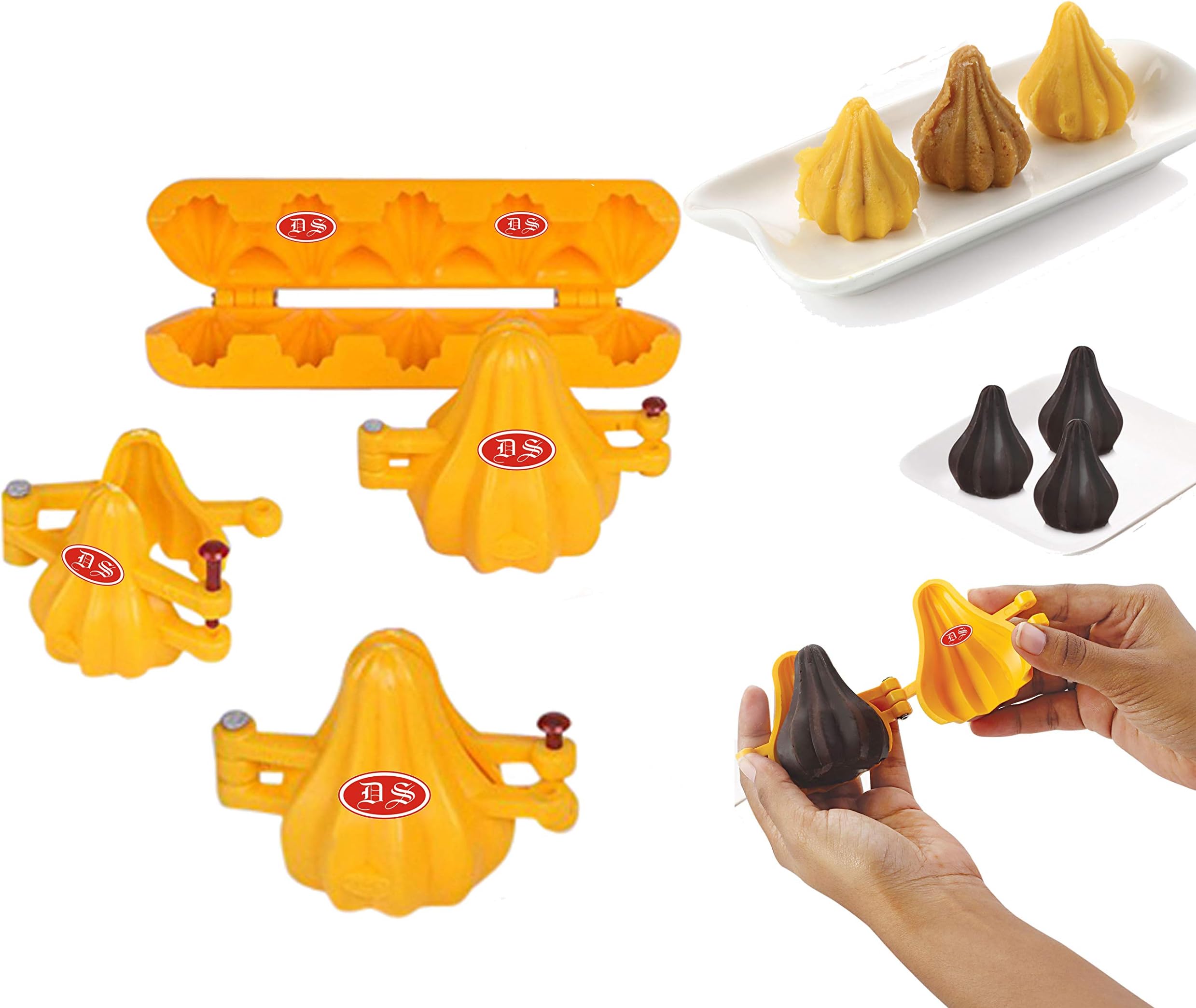 Tosaa Big Modak Prasad Maker Mould for Ganpati Pack of 4 : Amazon.in ...