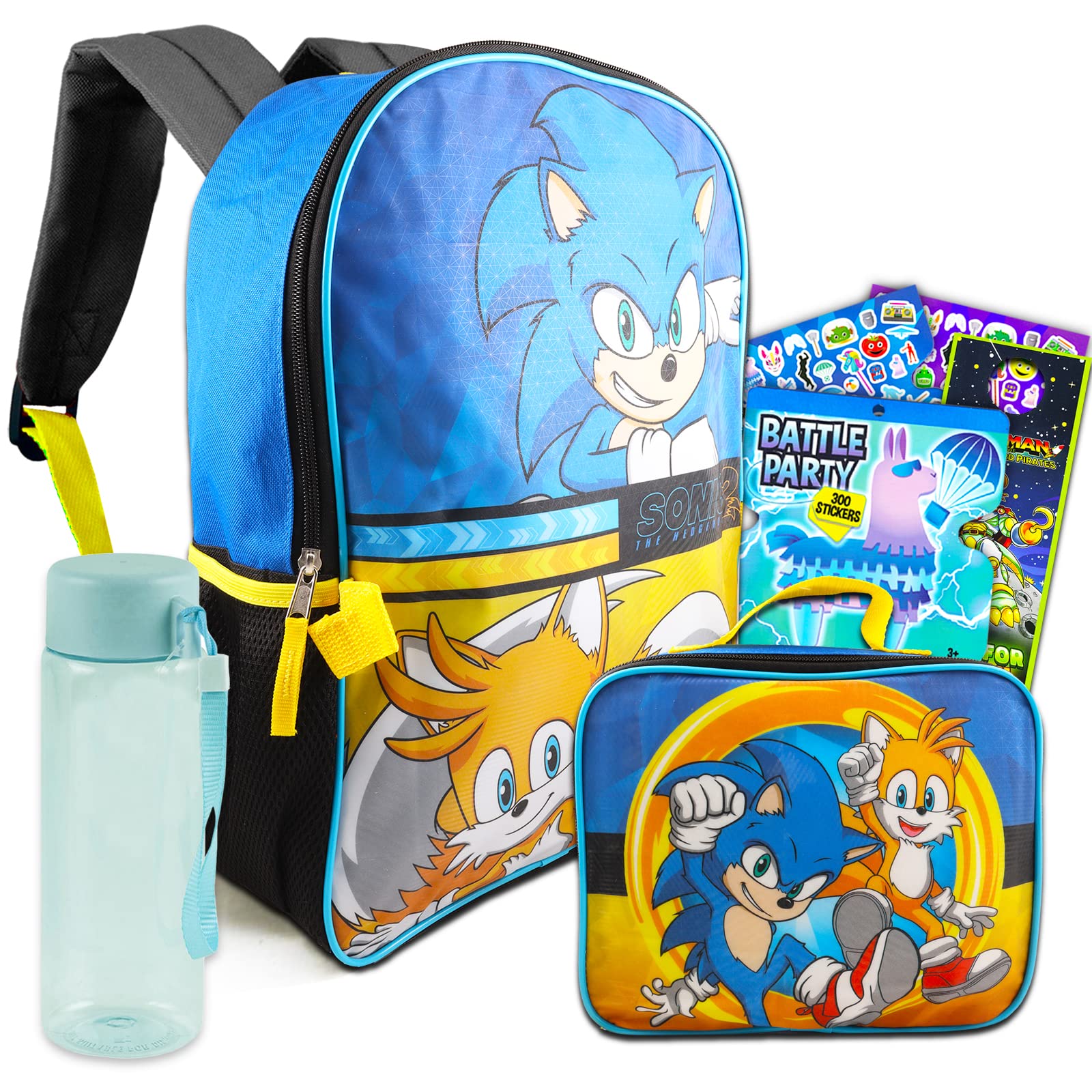 Sonic the Hedgehog School Supplies Bundle Sonic Bags for Kids - 5 Pc ...