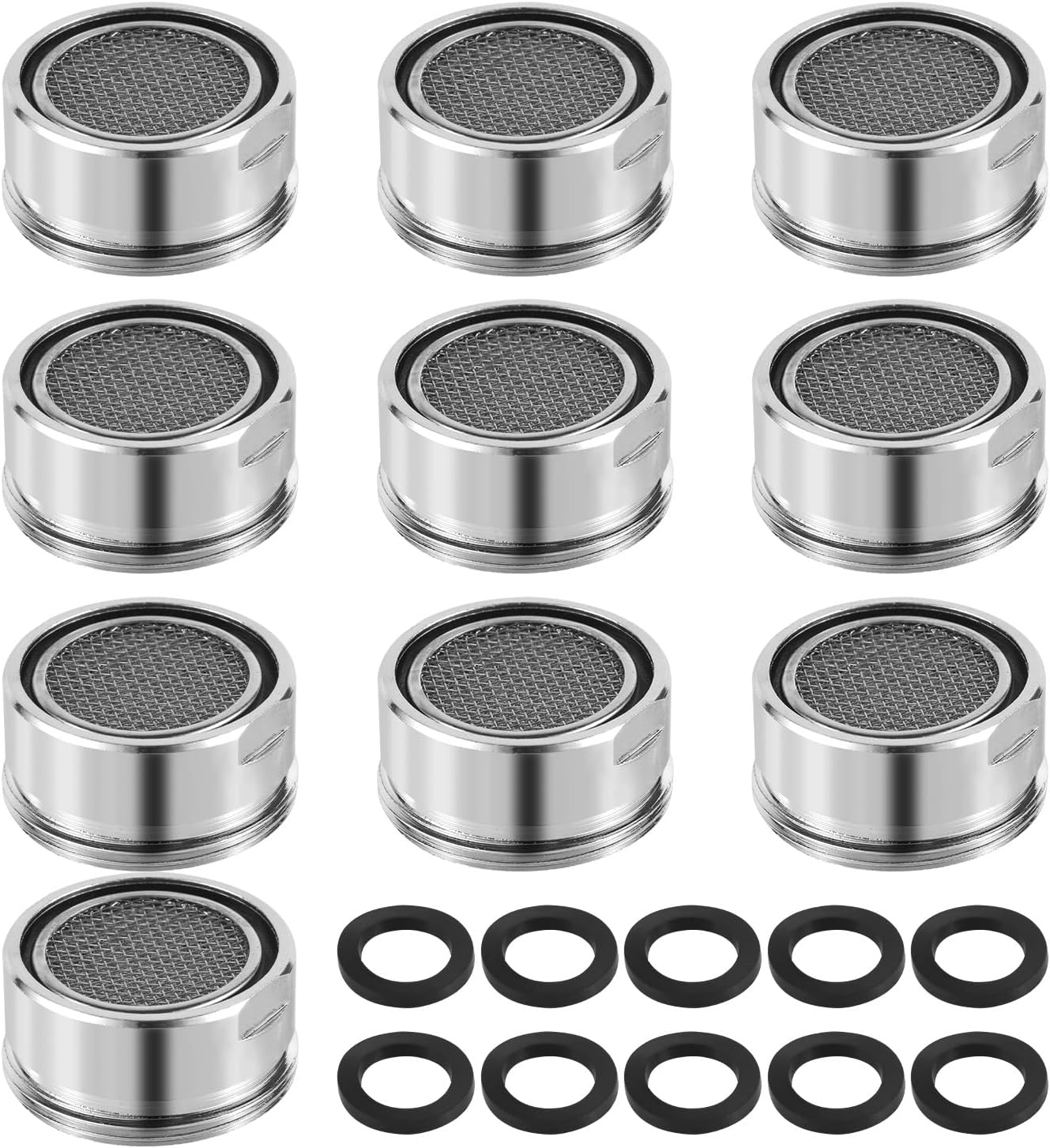 10pcs Faucet Aerators kit, Bathroom Brass 15/16 Inch Tap Filter with 10 Washers Sink Aerator ...