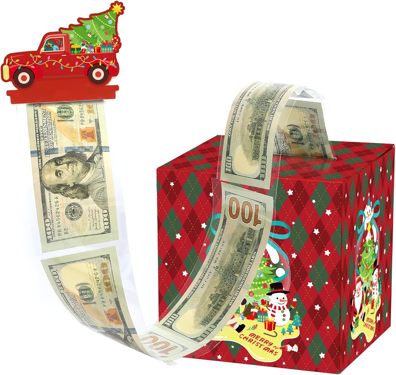 Amazon.com: Christmas Money Boxes for Cash Money Box for Cash Gift with ...