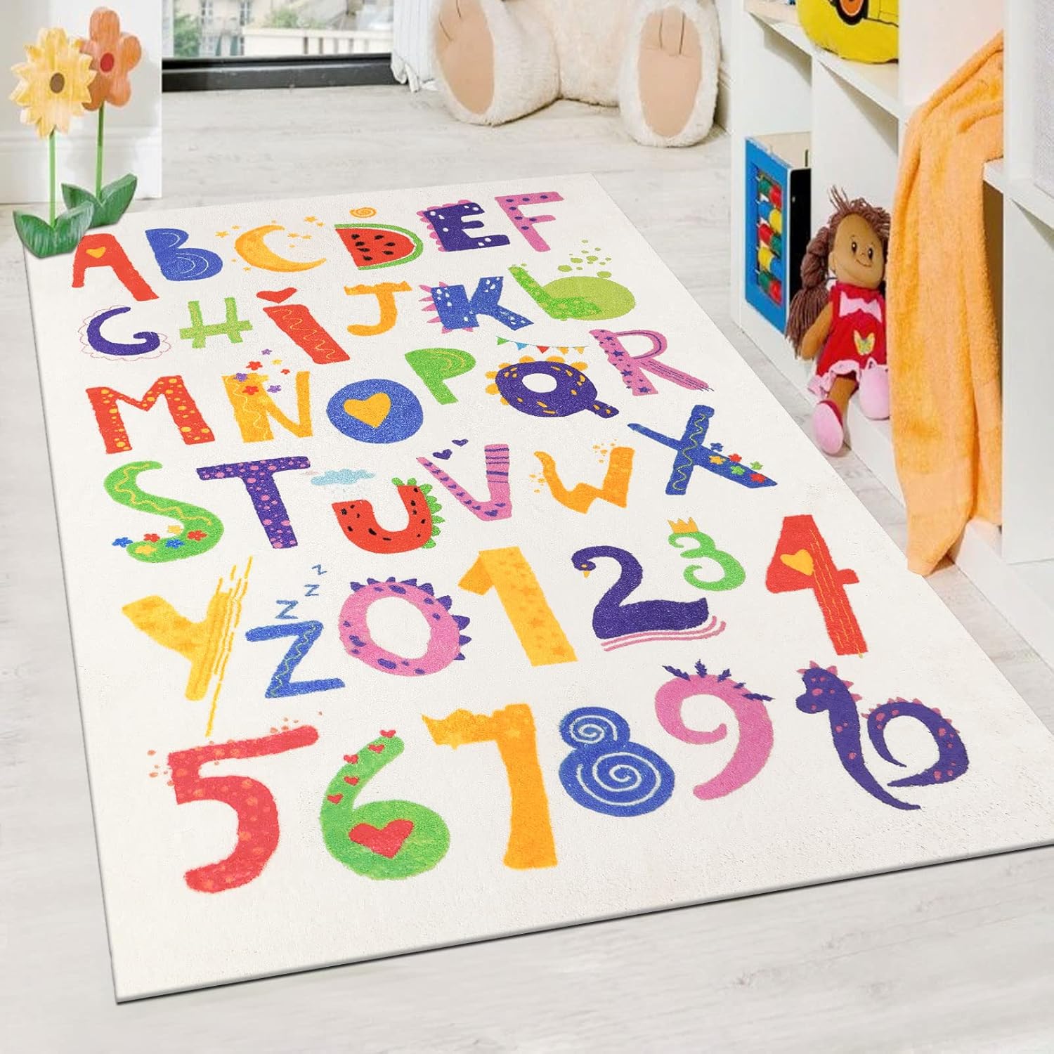 Amazon.com: HiiARug Kids Rug ABC Alphabet Numbers Educational Rug Baby ...