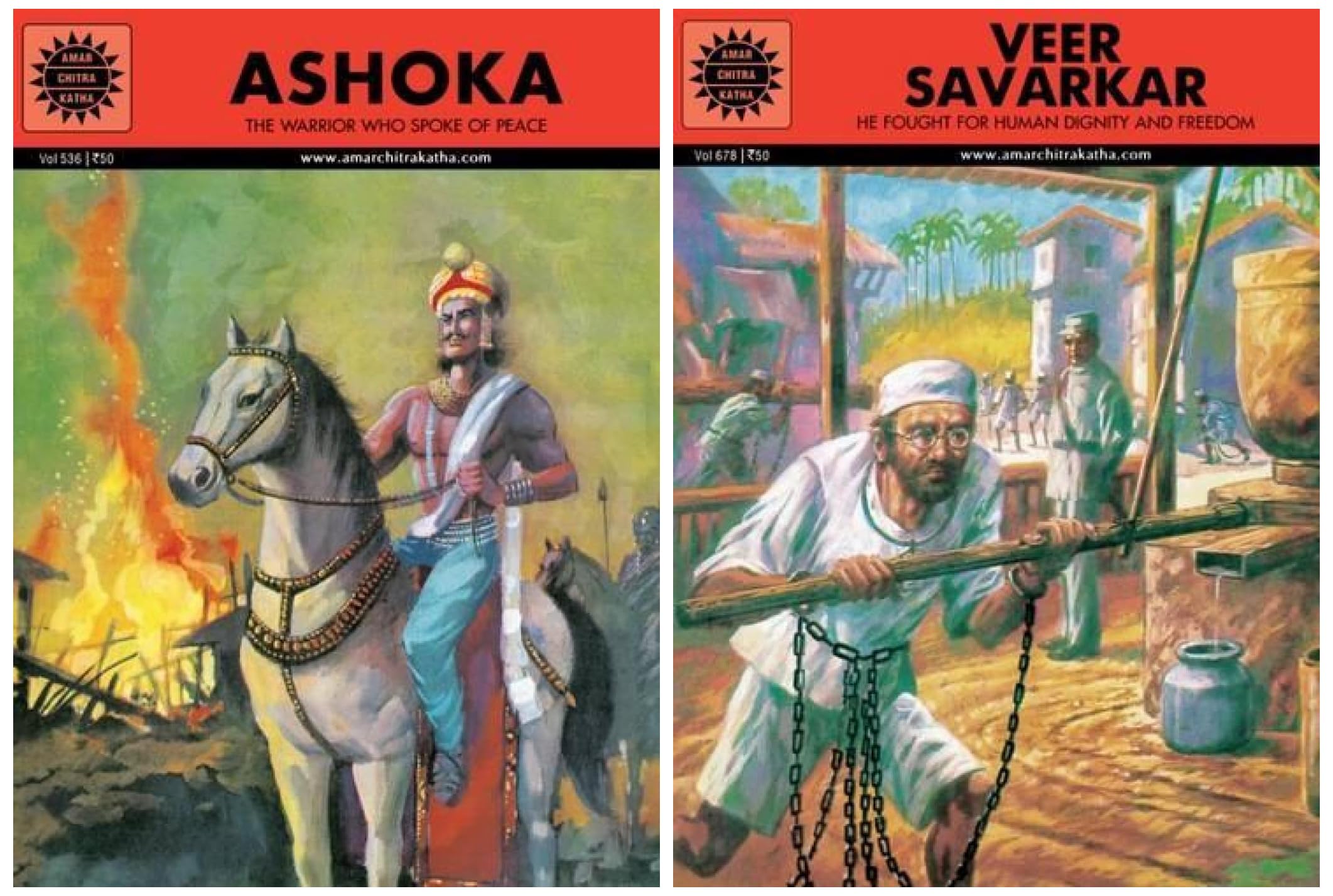 Veer Savarkar (Amar Chitra Katha) & Ashoka : Amazon.in: Books
