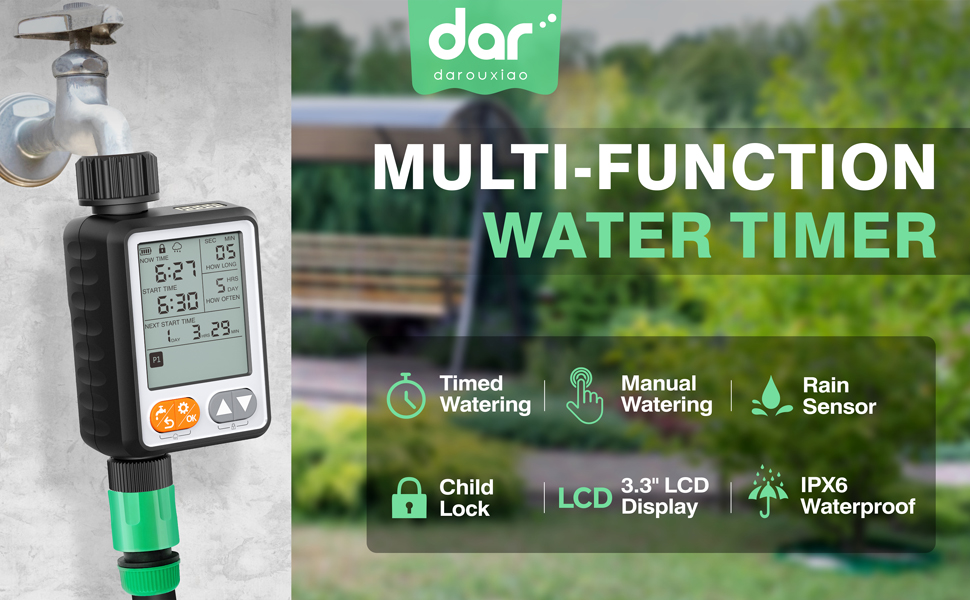 Hose Water Timer Digital Sprinkler Timer With 10 Programs - IP67 ...