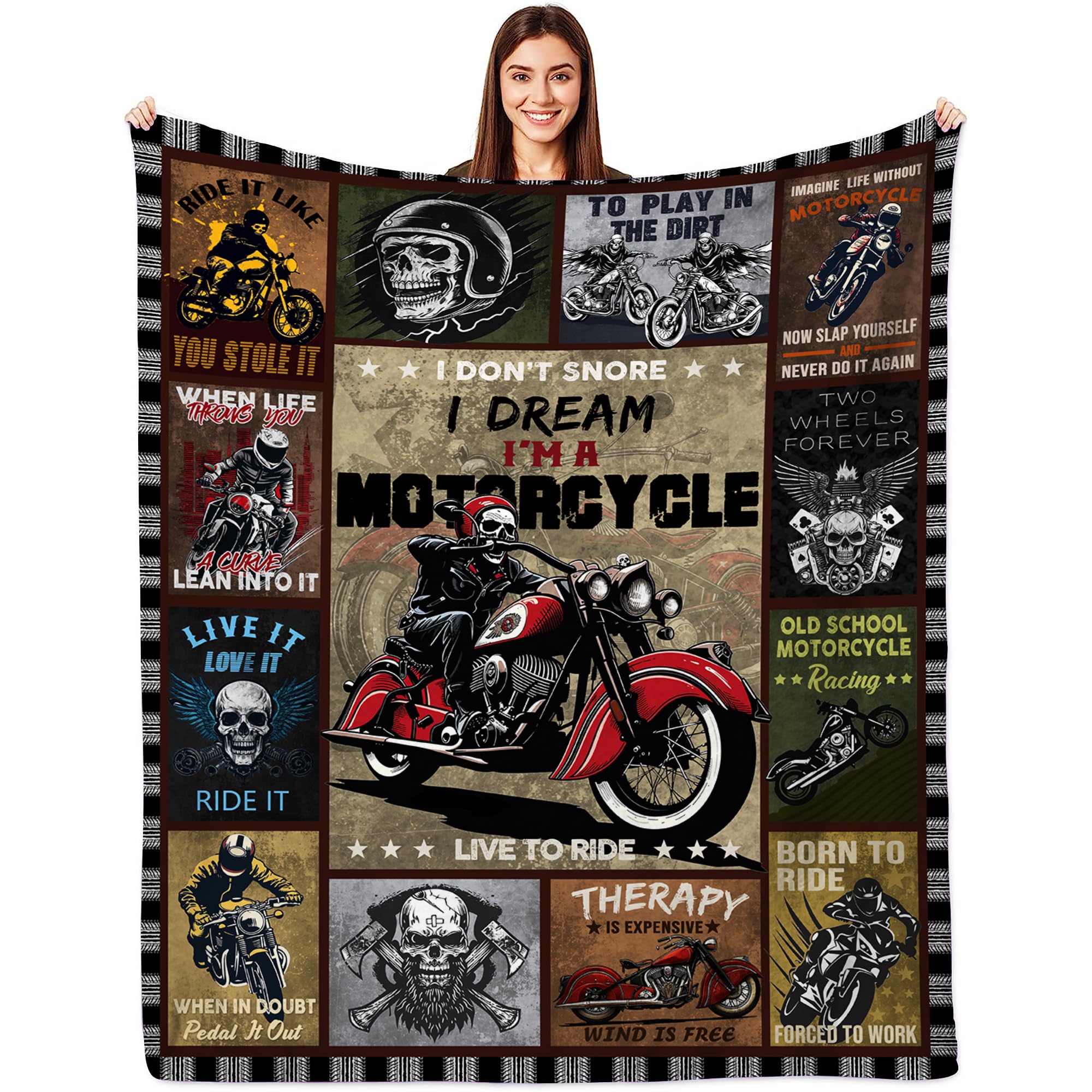Motorcycle Blanket Gifts, Motorcycle Gifts for Men, Best Gifts for ...