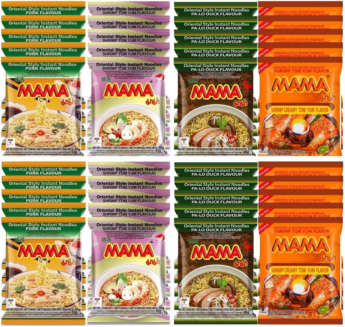 Amazon.com : THAI NOODLE MAMA RAMEN ASSORTED BUNDLE -Multiple Variety ...