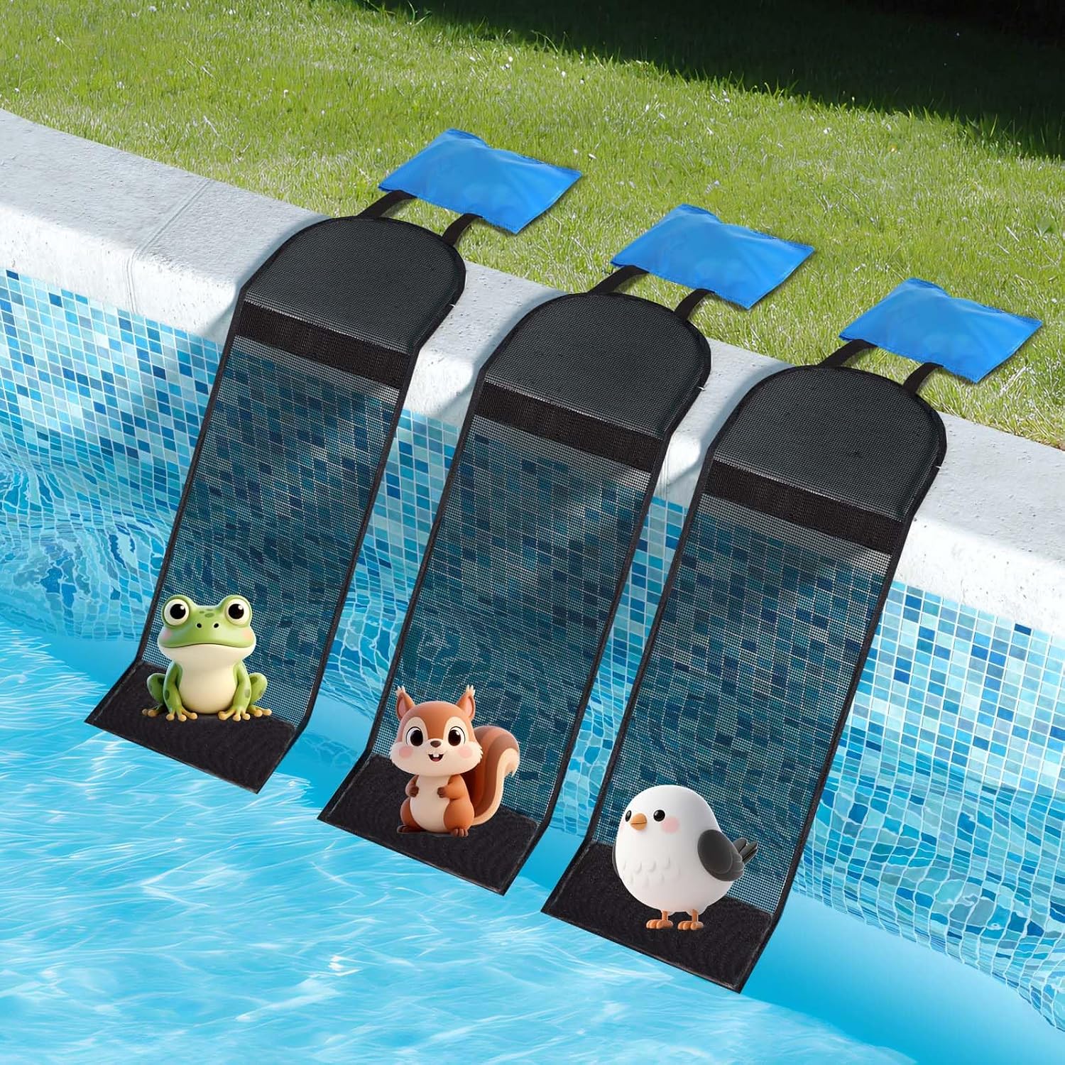 Amazon.com : Juuka 3 Pack Animal Saving Escape Ramp, Pool Critter ...