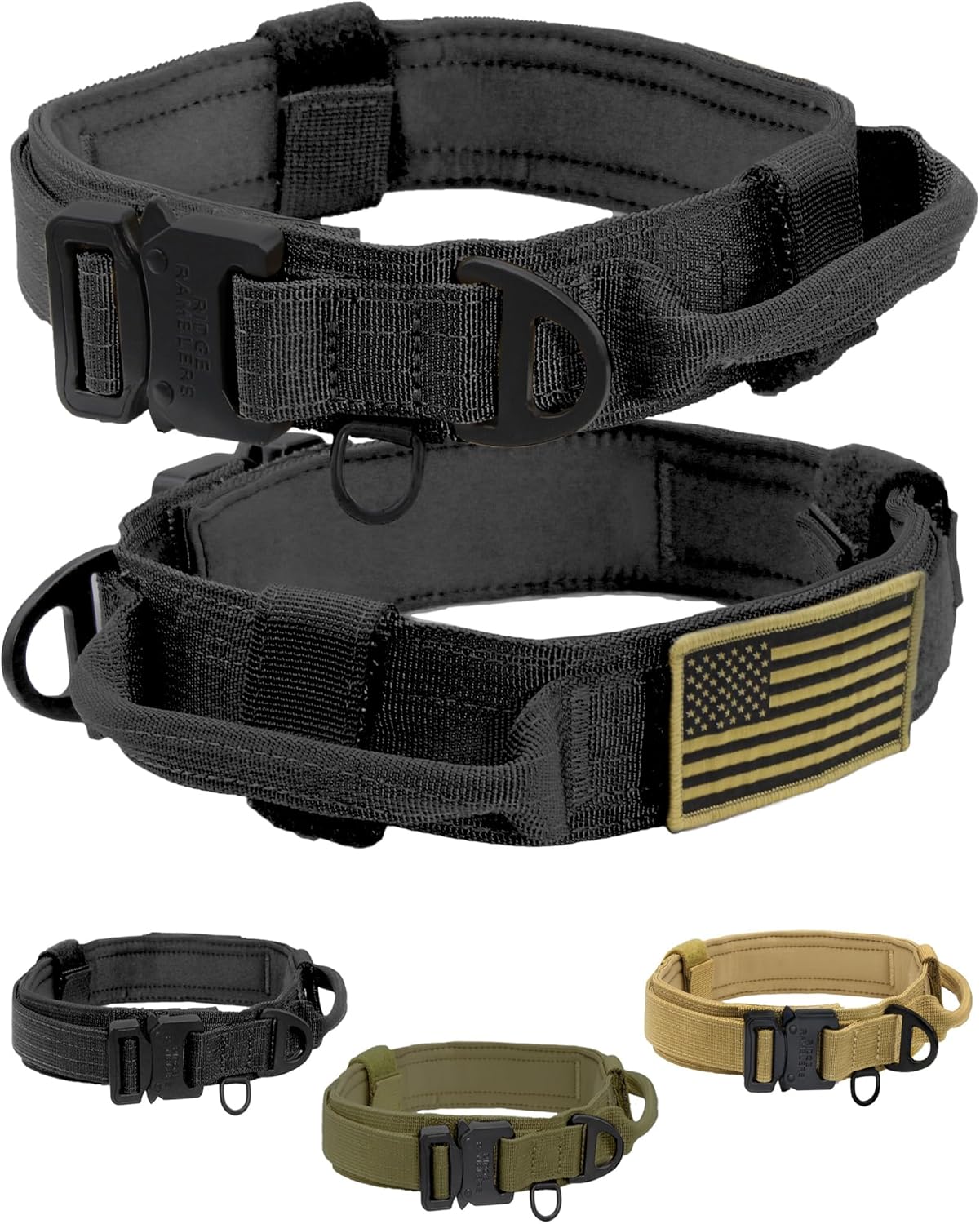 Amazon.com : Advanced Tactical Dog Collar with Handle - Heavy Duty ...