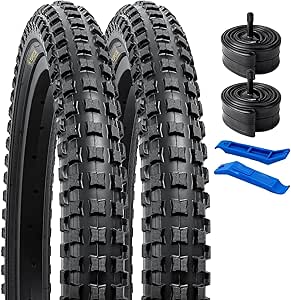 Amazon.com : YUNSCM 2-PCS 20" Mountain Bike Tires 20x2.25/58-406 and 20" Heavy Duty Bike Tubes ...