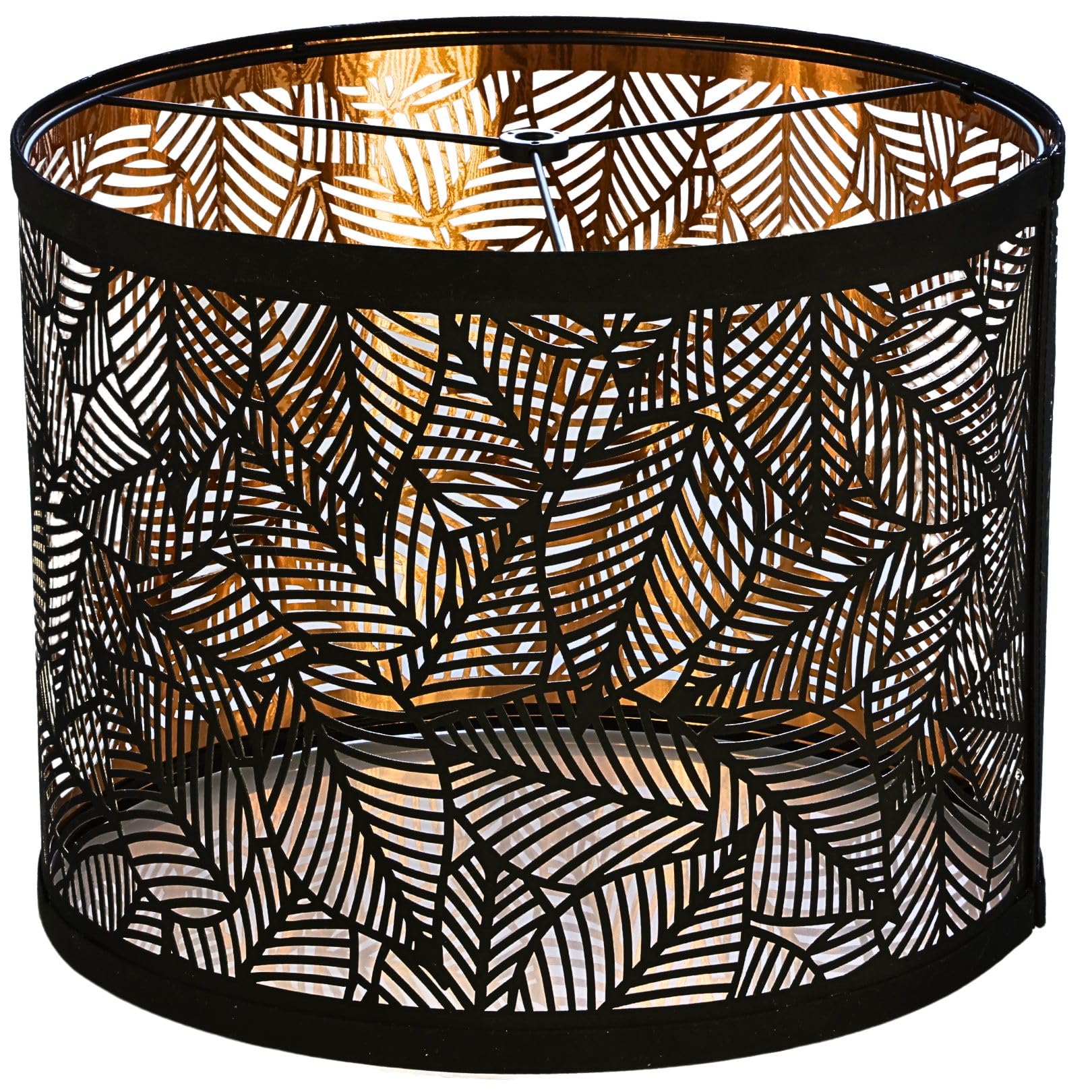 LIGHTACCENTS Leaf Pattern Drum Shade For Table Lamps - Laser Cut 12.7 ...