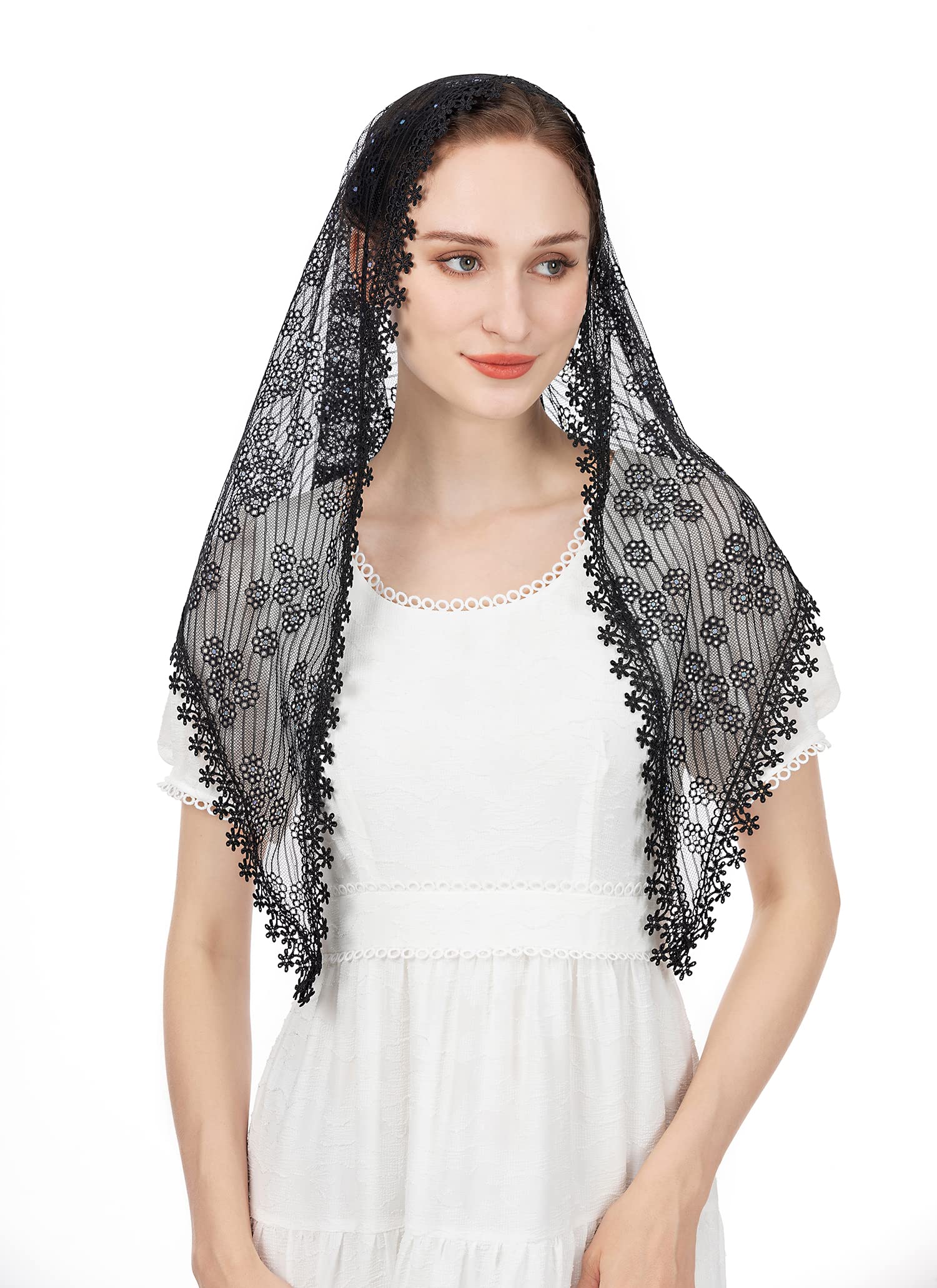 Snapklik.com : Wgior Veils For Church Lace Chapel Veils Catholic Veil ...