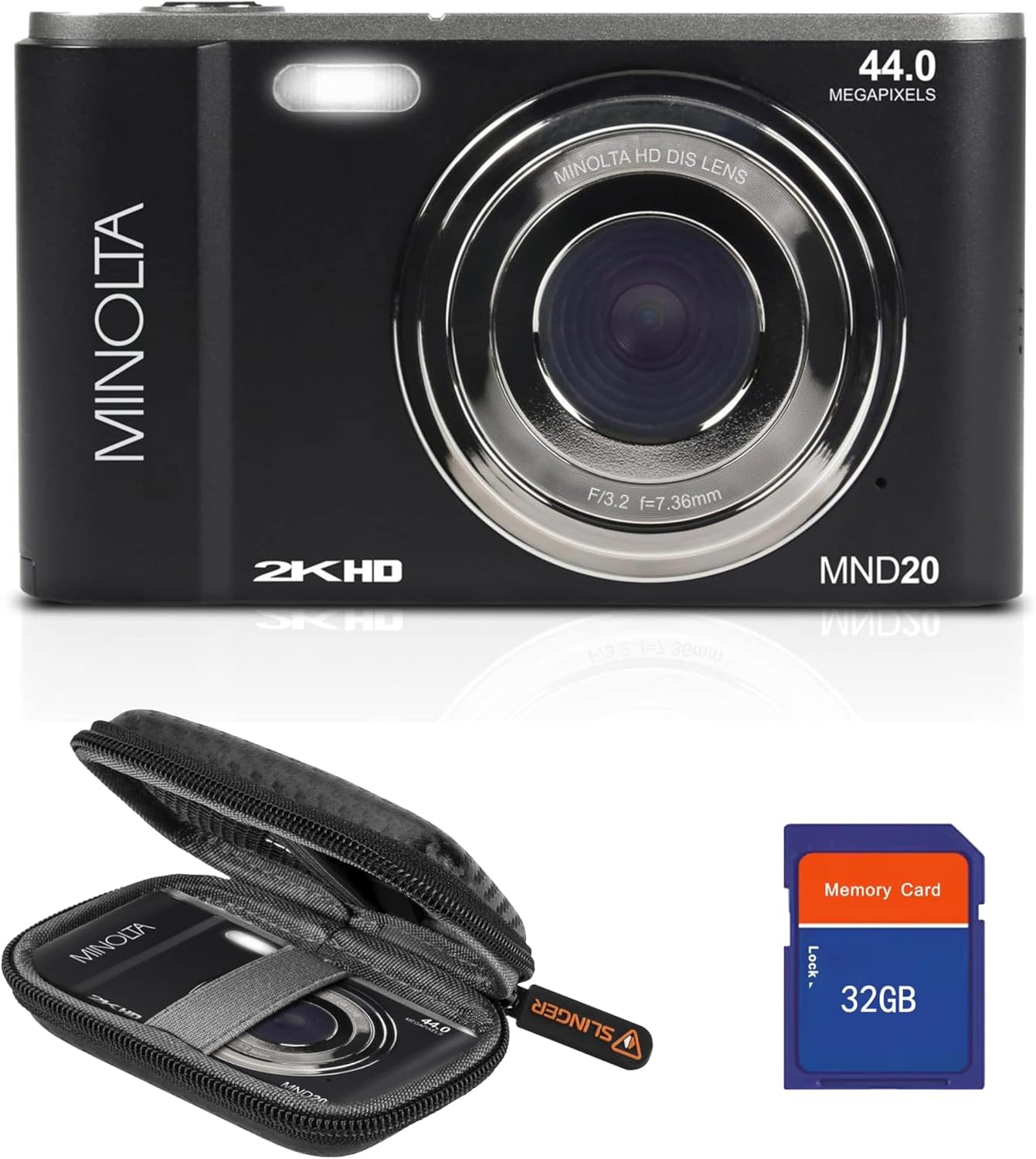 Amazon.com : Minolta MND20 44 MP 2.7K Ultra HD Digital Camera with ...
