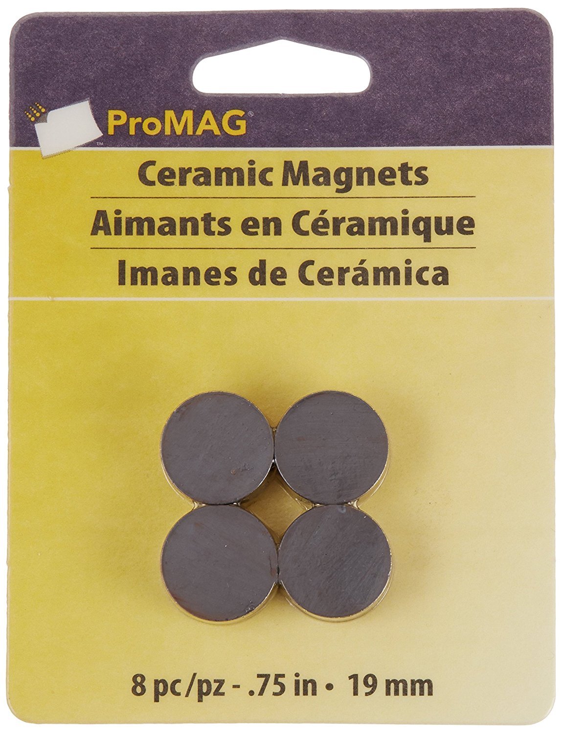 ProMag AFG12507 Round Ceramic Magnet, 0.75", 8 Pack : Amazon.ca: Home
