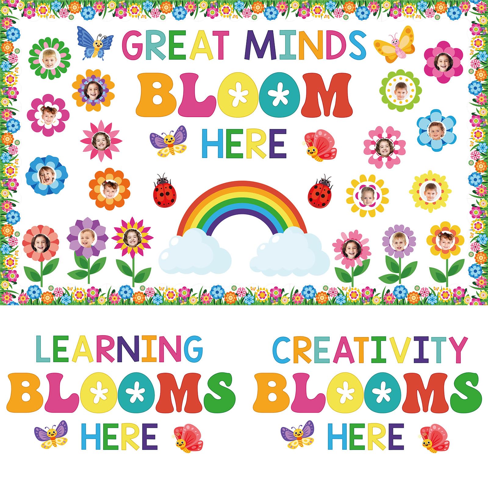 Snapklik.com : Kosiz Spring Flower Bulletin Board Decorations Set Great ...