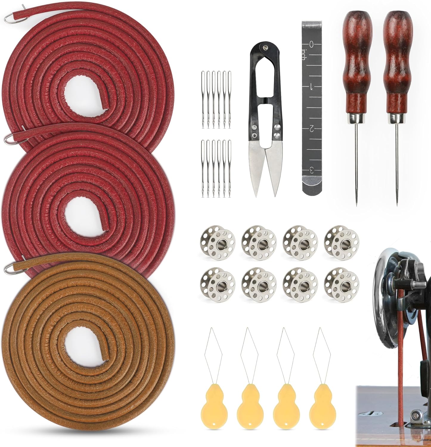 Amazon.com: 3 PCS Treadle Sewing Machine Belt, 72 Inch 3/16" Sewing ...