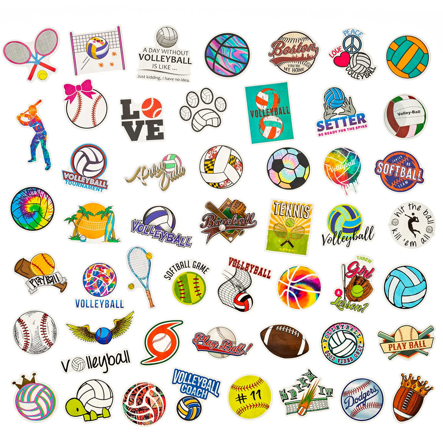 Snapklik.com : 100PCS Sports Stickers For Water Bottles, Sport Theme ...
