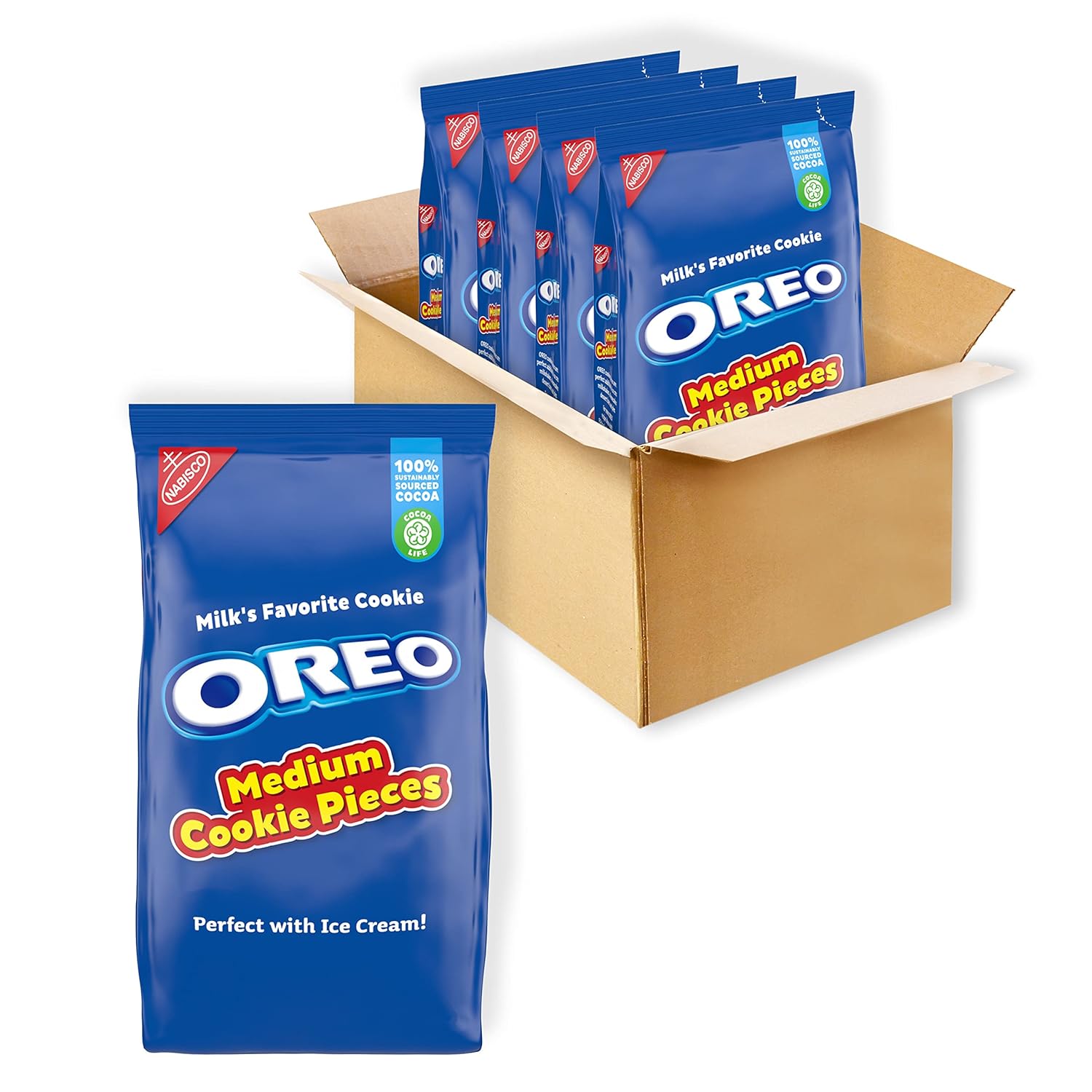 Amazon.com: OREO Medium Cookie Pieces, 4 - 2.5 lb Bags : Grocery ...