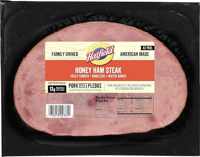 Amazon.com: Hatfield, Honey Boneless Ham Steak, 8 oz : Grocery ...