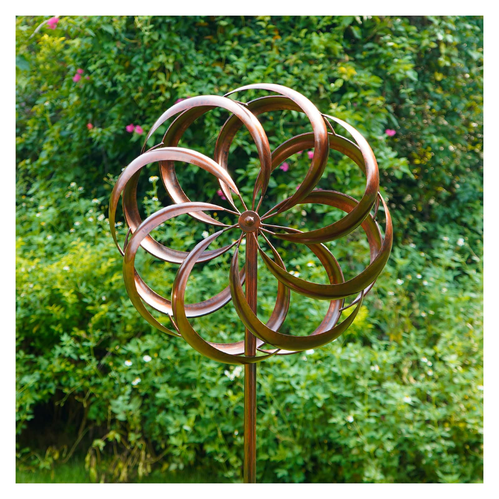 Cyan Oasis Yard Garden Wind Spinners - Large Metal Outdoor Wind ...