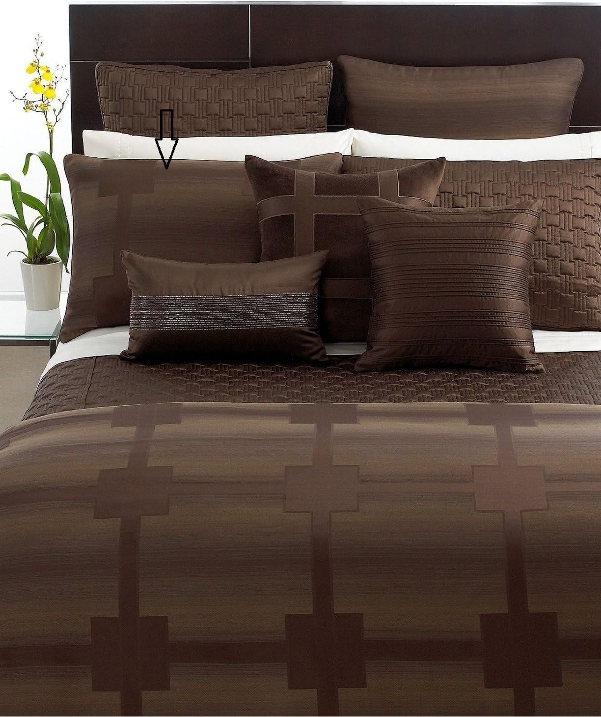Amazon.com: Hotel Collection MERIDIAN Standard Sham, Sepia : Home & Kitchen