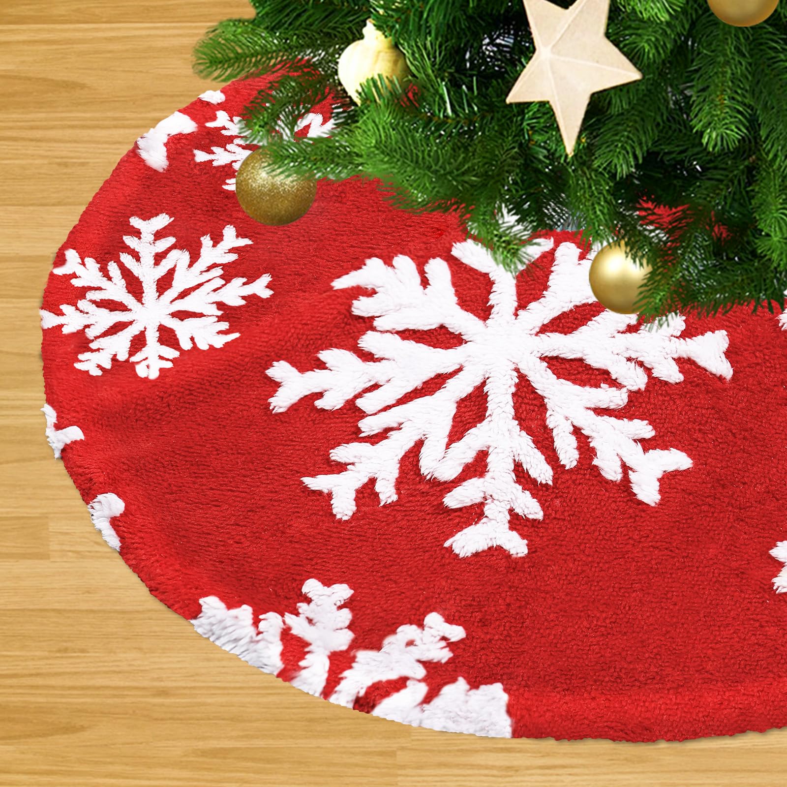 Amazon.com: Red 36 inch Tree Skirts Christmas Tree Skirt Xmas Tree Mat ...