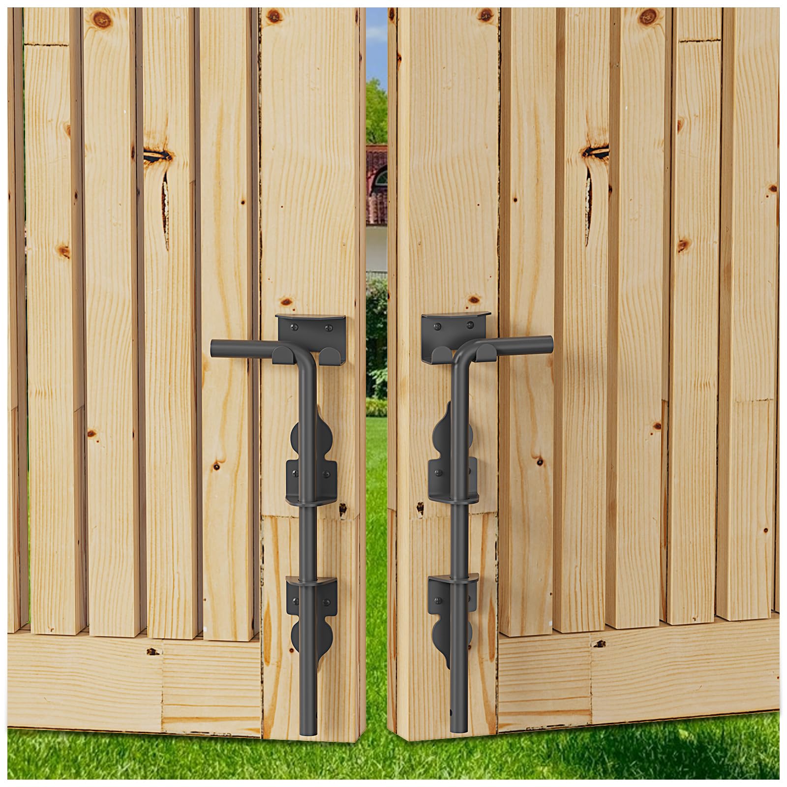 Buy 12 Inch Cane Bolt Gate Drop Rod Heavy Duty Gate Hardware, Double ...