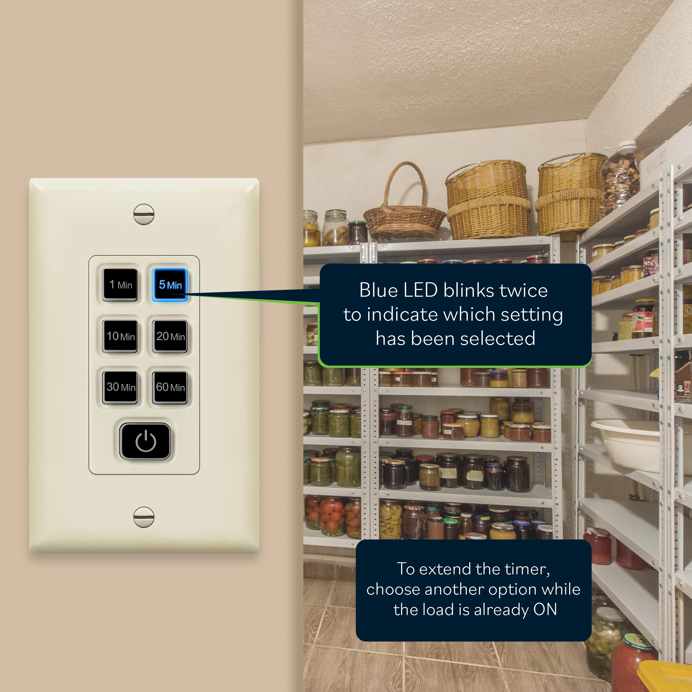 Snapklik.com : 1-Hour Countdown Timer Switch, 1-5-10-20-30-60 Min, For ...