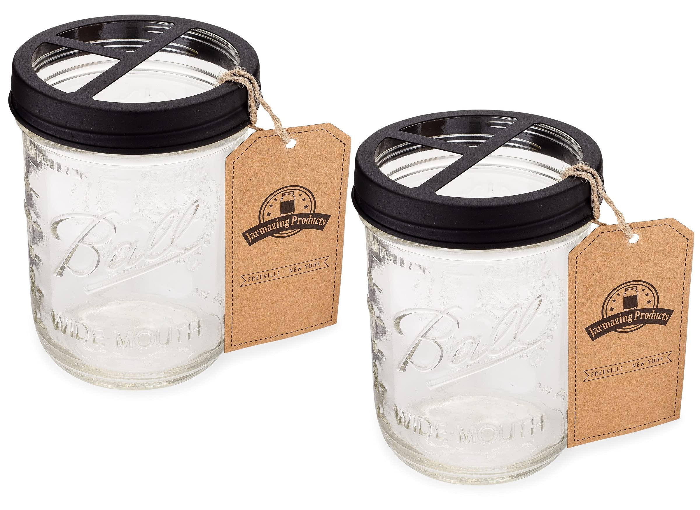 Snapklik.com : Jarmazing Products Mason Jar Toothbrush Holder Black