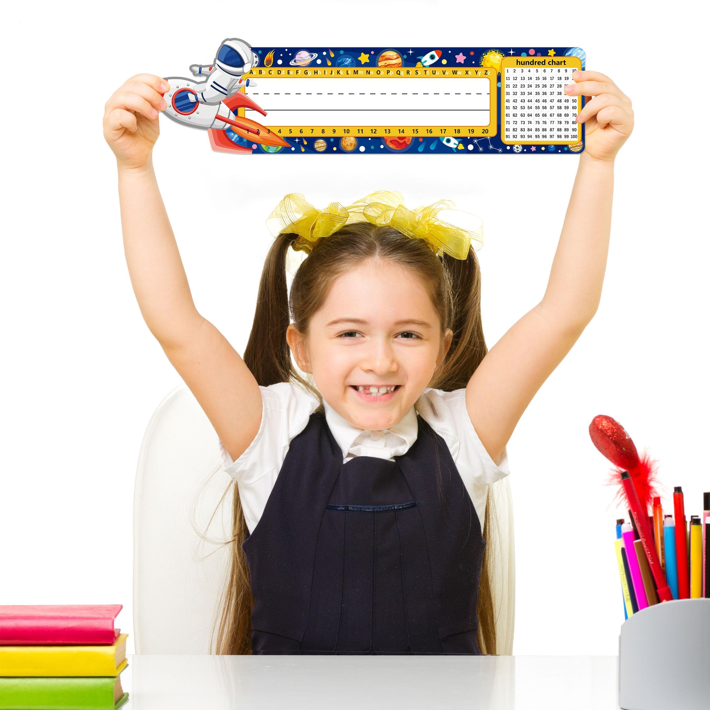 Snapklik.com : INKNOTE 48PCS Outer Space Student Nameplate Solar System ...