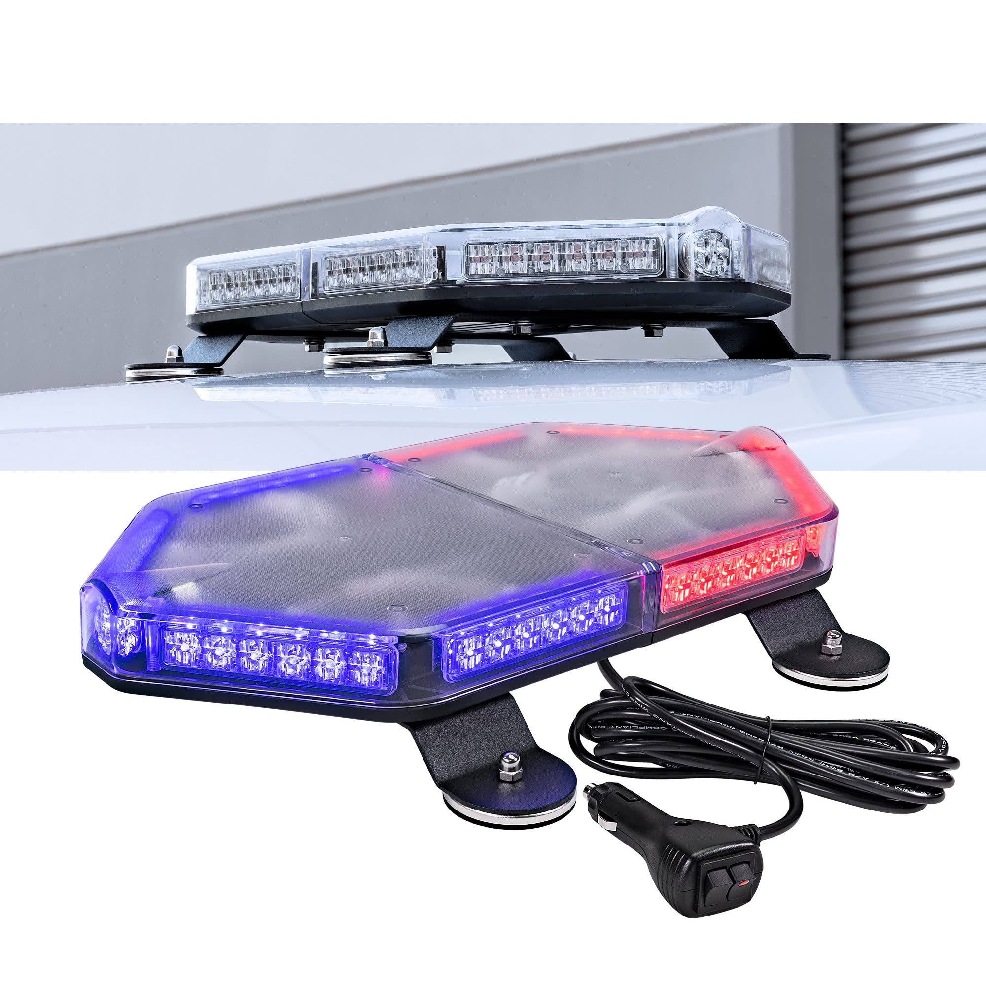 Buy NanoFlare NFMB56 17" 56W BLUE RED LED Strobe Mini Light Bar [SAE ...