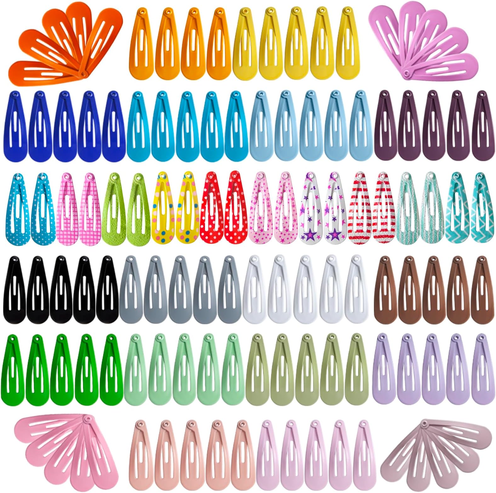 Amazon.com : Premium Snap Mini Hair Clips - Kids Metal Non Slip Hair ...