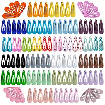 Amazon.com : Premium Snap Mini Hair Clips - Kids Metal Non Slip Hair ...