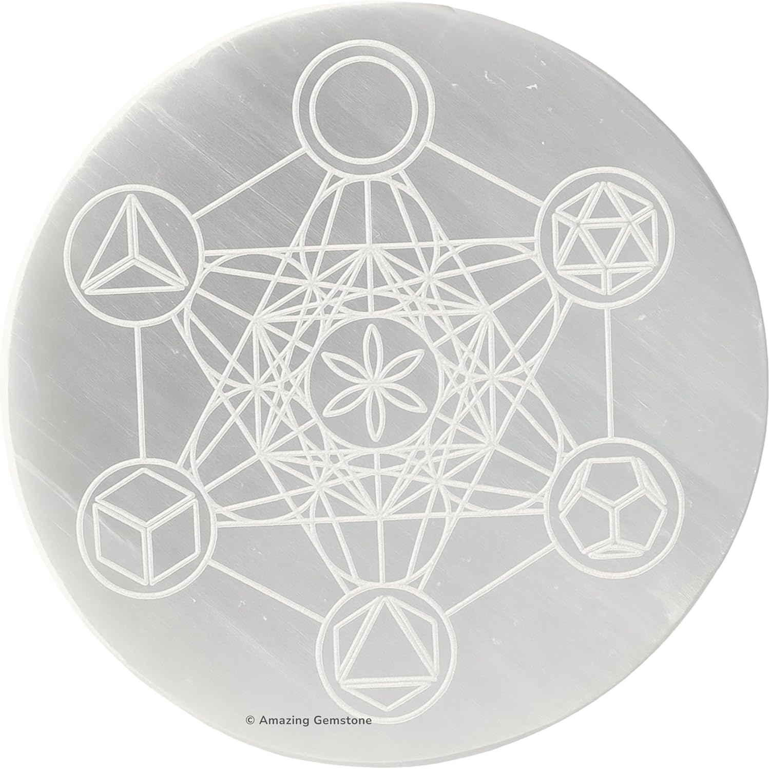 Amazon.com: Amazing Gemstone Selenite Crystal Charging Plate for ...