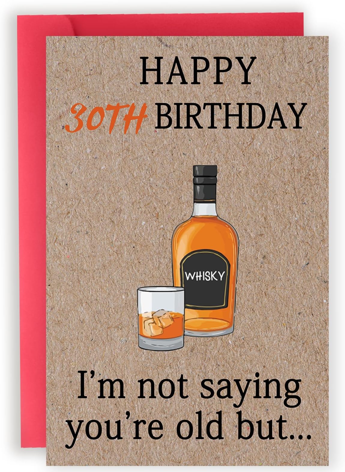 Amazon.com : Old English Co. 30th Birthday Card – Fun Toast Pun Card ...