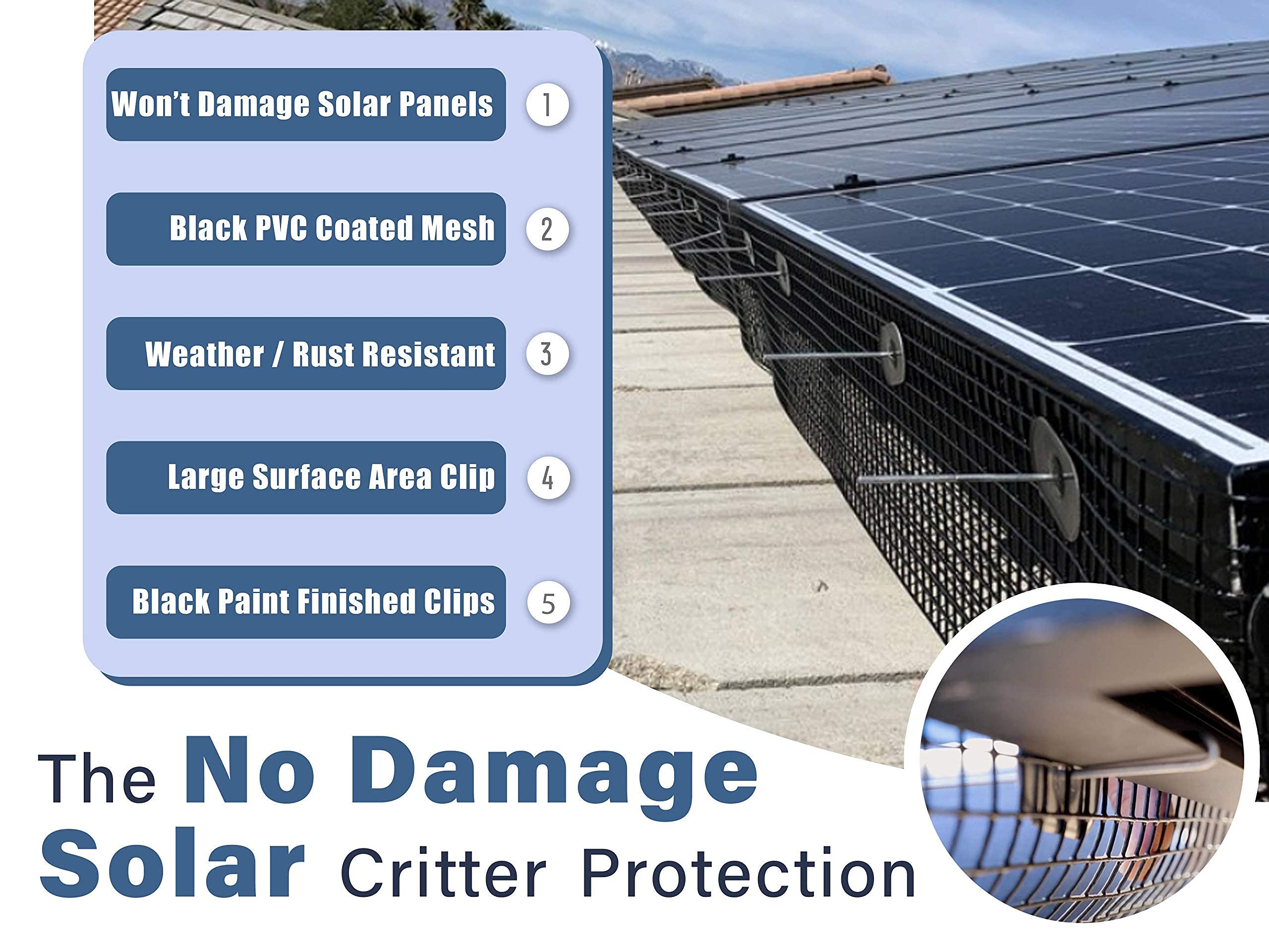 Buy RoTak 6in X 100ft Solar Panel Bird/Critter Guard Roll Kit | 100 ...