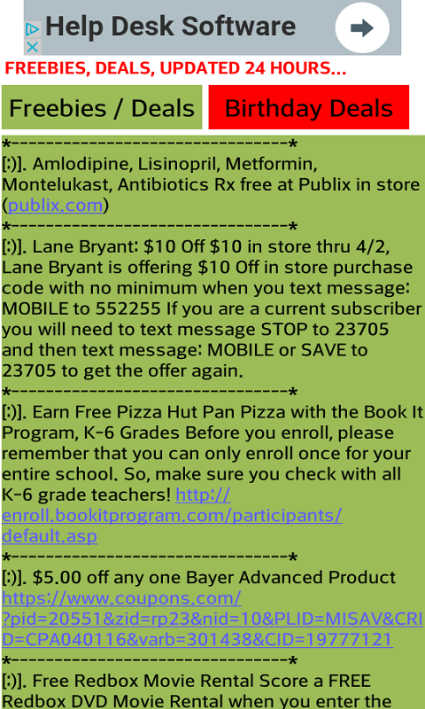 Freebies, Deal, Discount and Promotions. - App on Amazon Appstore