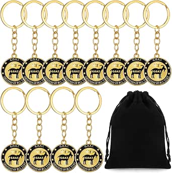 Amazon.com: Nosiny 12 Pcs G. O. A. T Greatest of All Time Keychain Goat ...