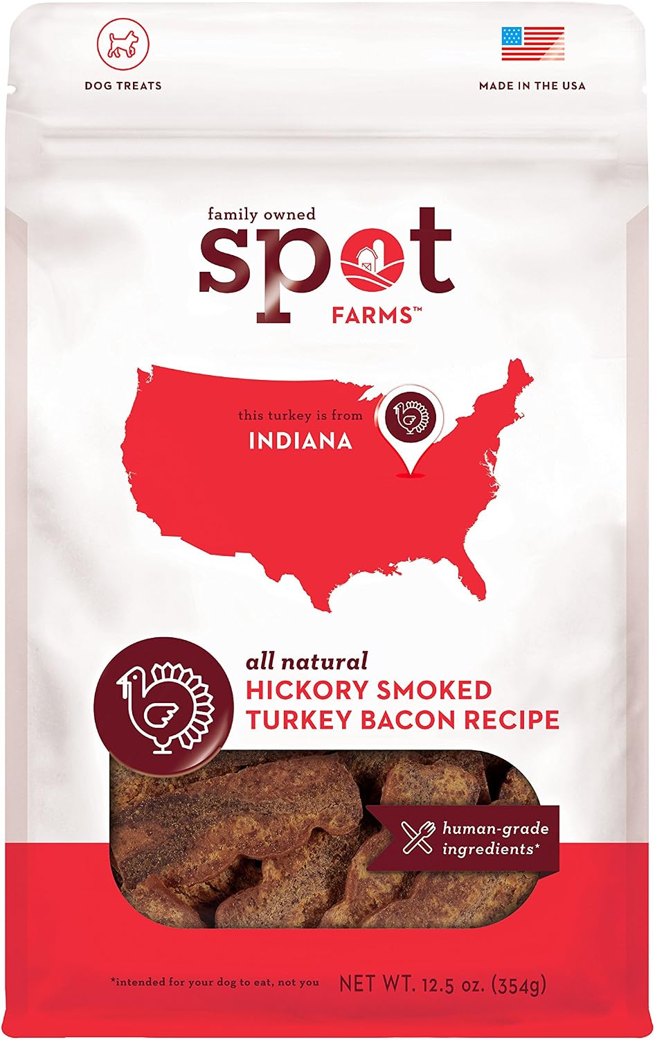 Amazon.com : Spot Farms All Natural Human Grade Dog Treats, Hickory ...