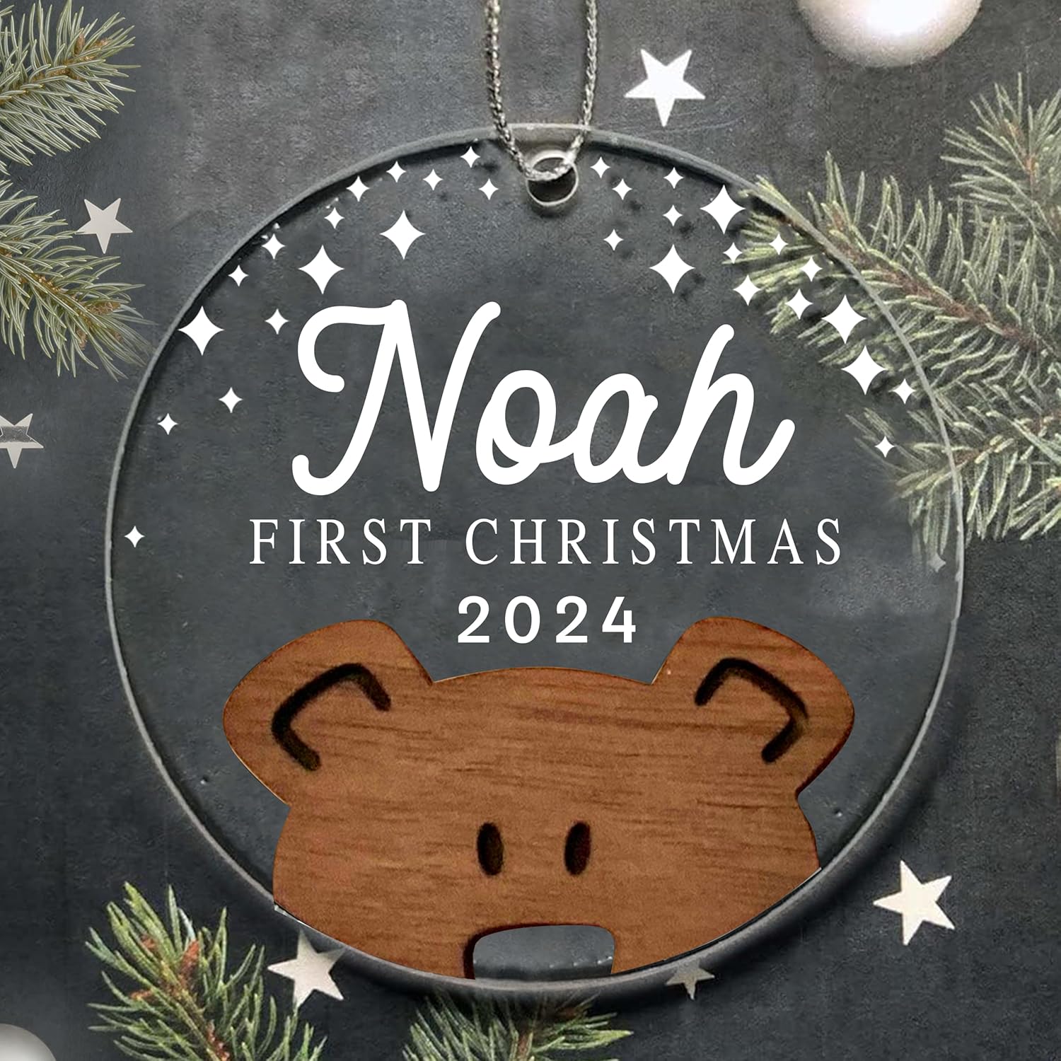 Amazon.com: FAMITRENDZ Personalized Babys Bear First Christmas 2024 ...