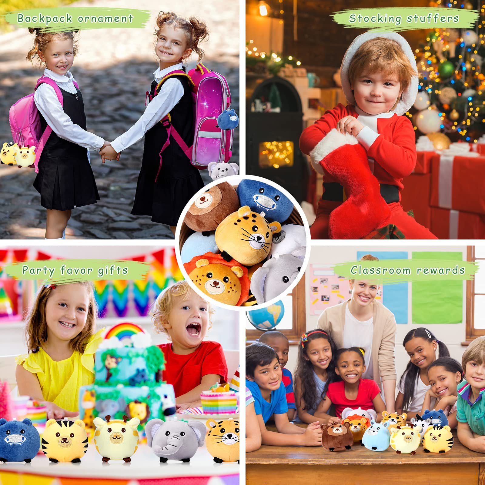 Snapklik.com : Skylety 9 Pcs Mini Plush Animals Toys Bulk 3.15 Inch ...
