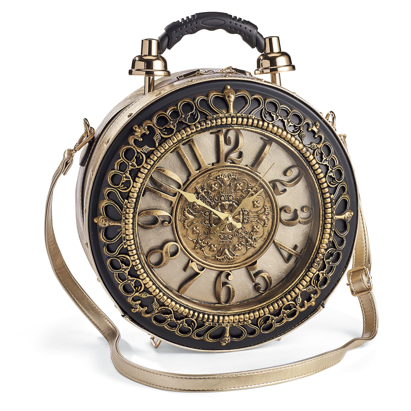 Amazon.com: SAGEFINDS Vintage Clock Bag, Vegan Leather Crossbody ...