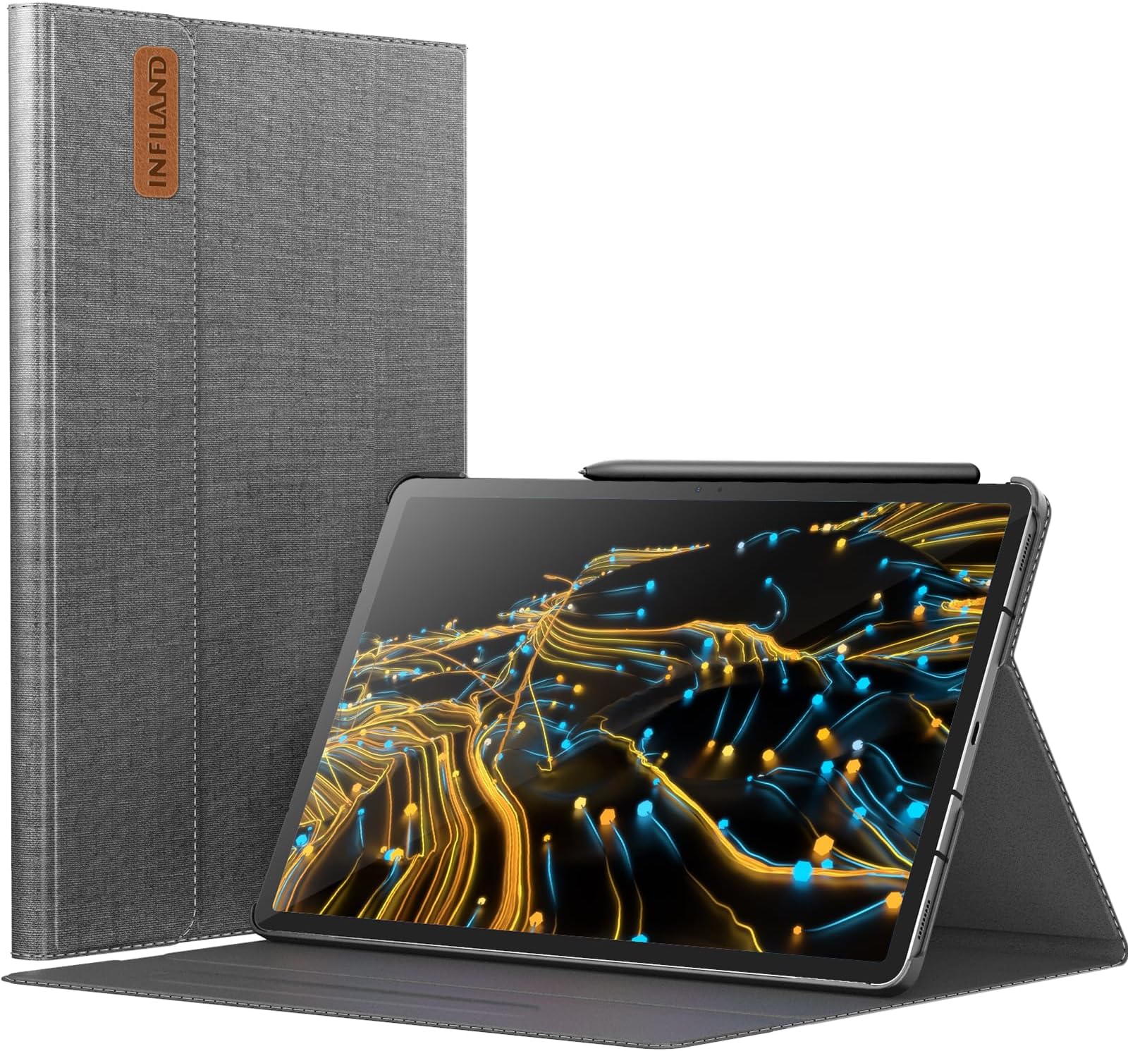 INFILAND Galaxy Tab S9+ Plus/Tab S9 FE Plus Case, Multi-Angle Stand ...