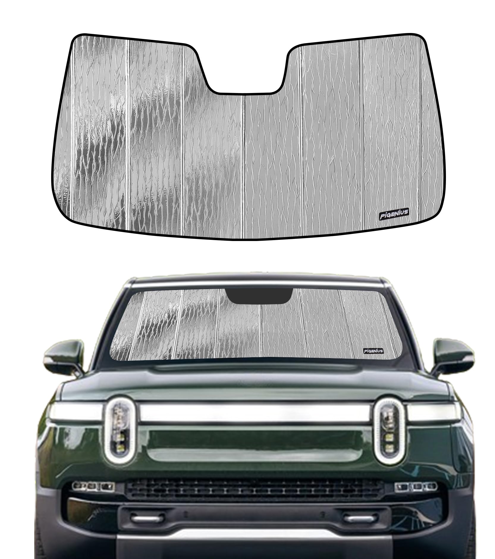Windshield Sun Shade for 2022-2024 Rivian R1S/R1T Window Sunshade ...