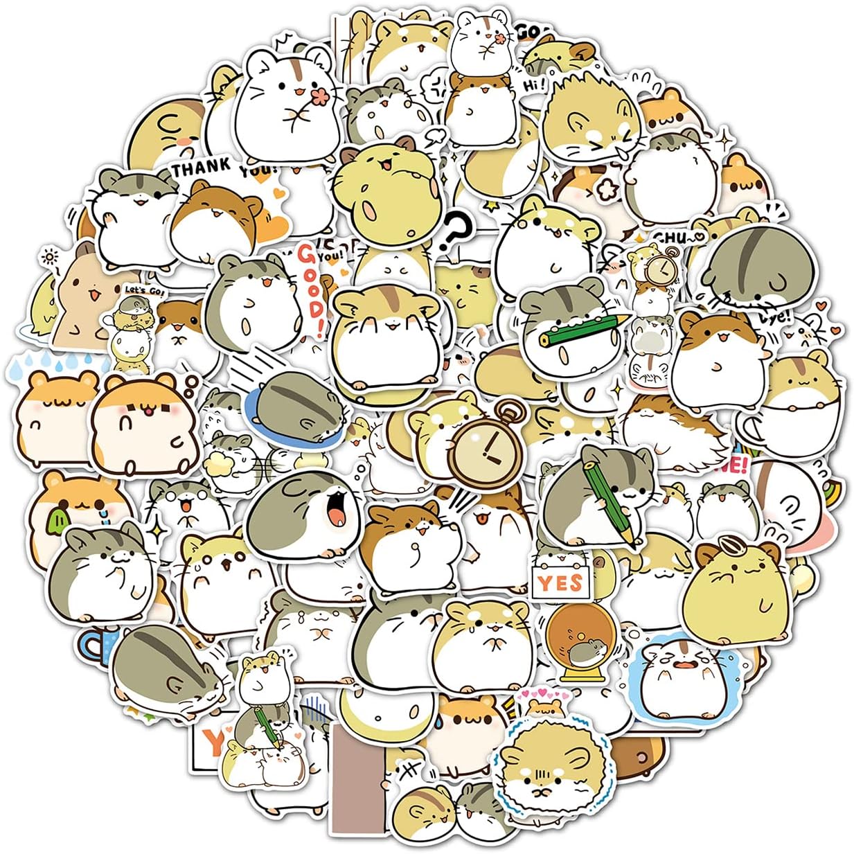 Hamster Stickers, Cute Animal Gift for Kids Teen Adult, Lovely ...
