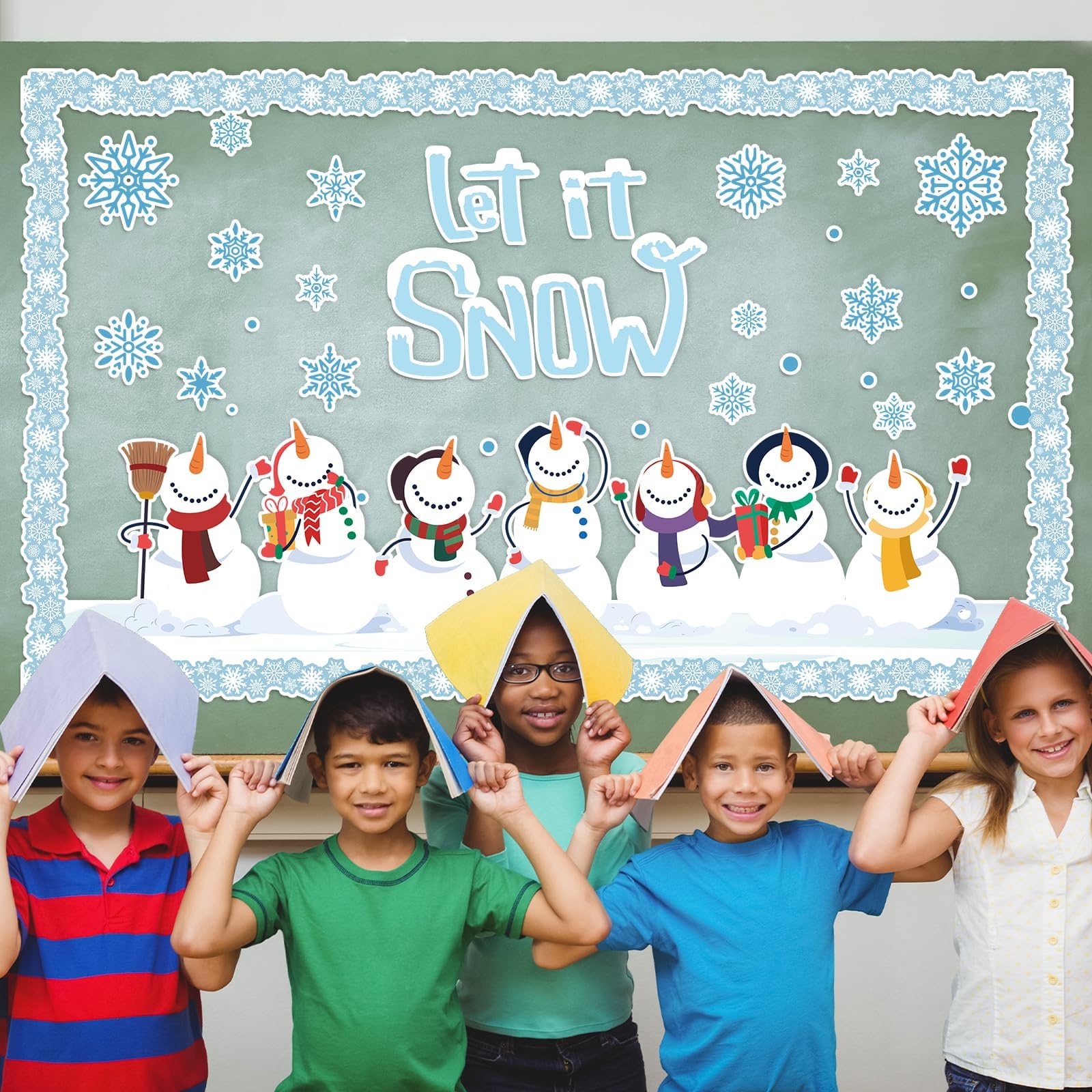 Snapklik.com : Winter Bulletin Board Decoration Set Holiday Paper ...