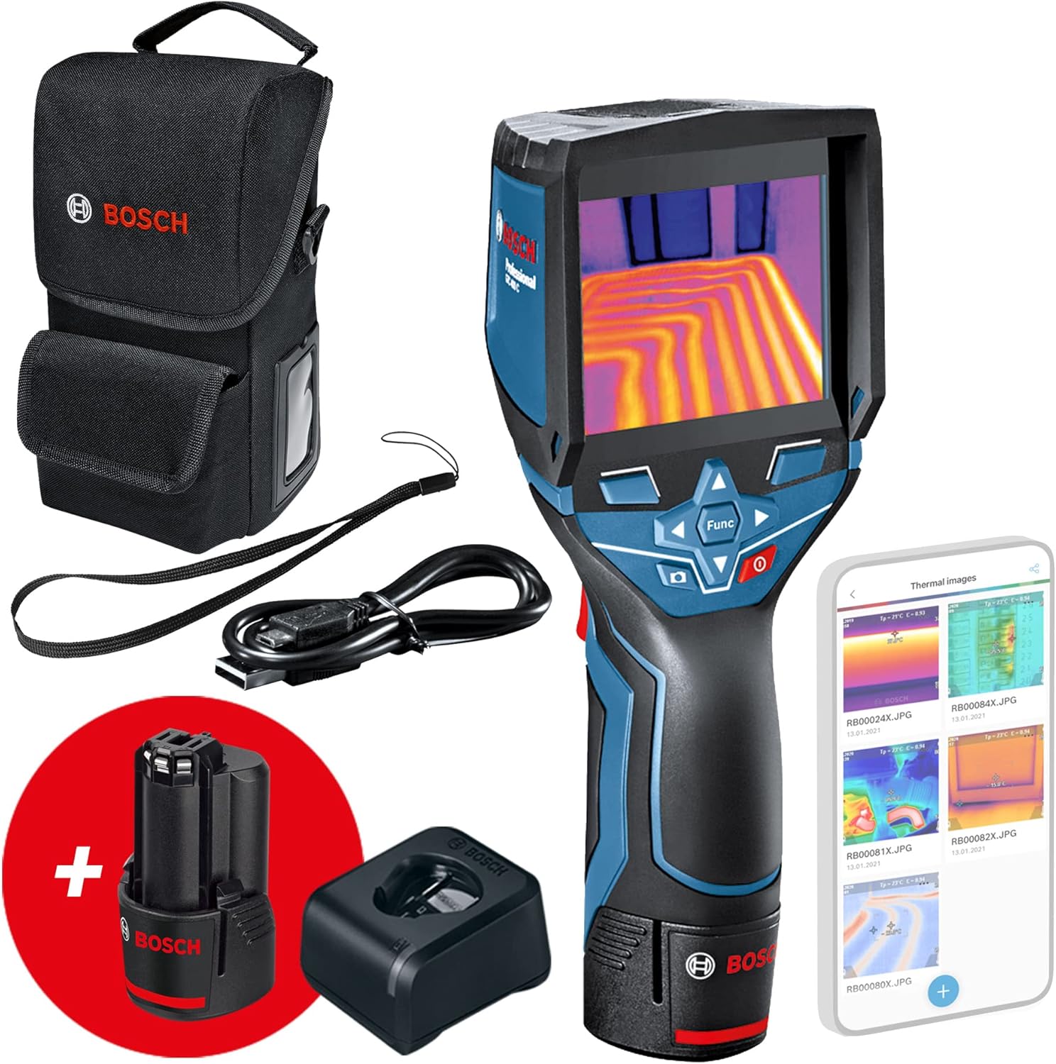 Bosch Professional 12V System Termocamera GTC 400 C (2 batterie 12 V ...