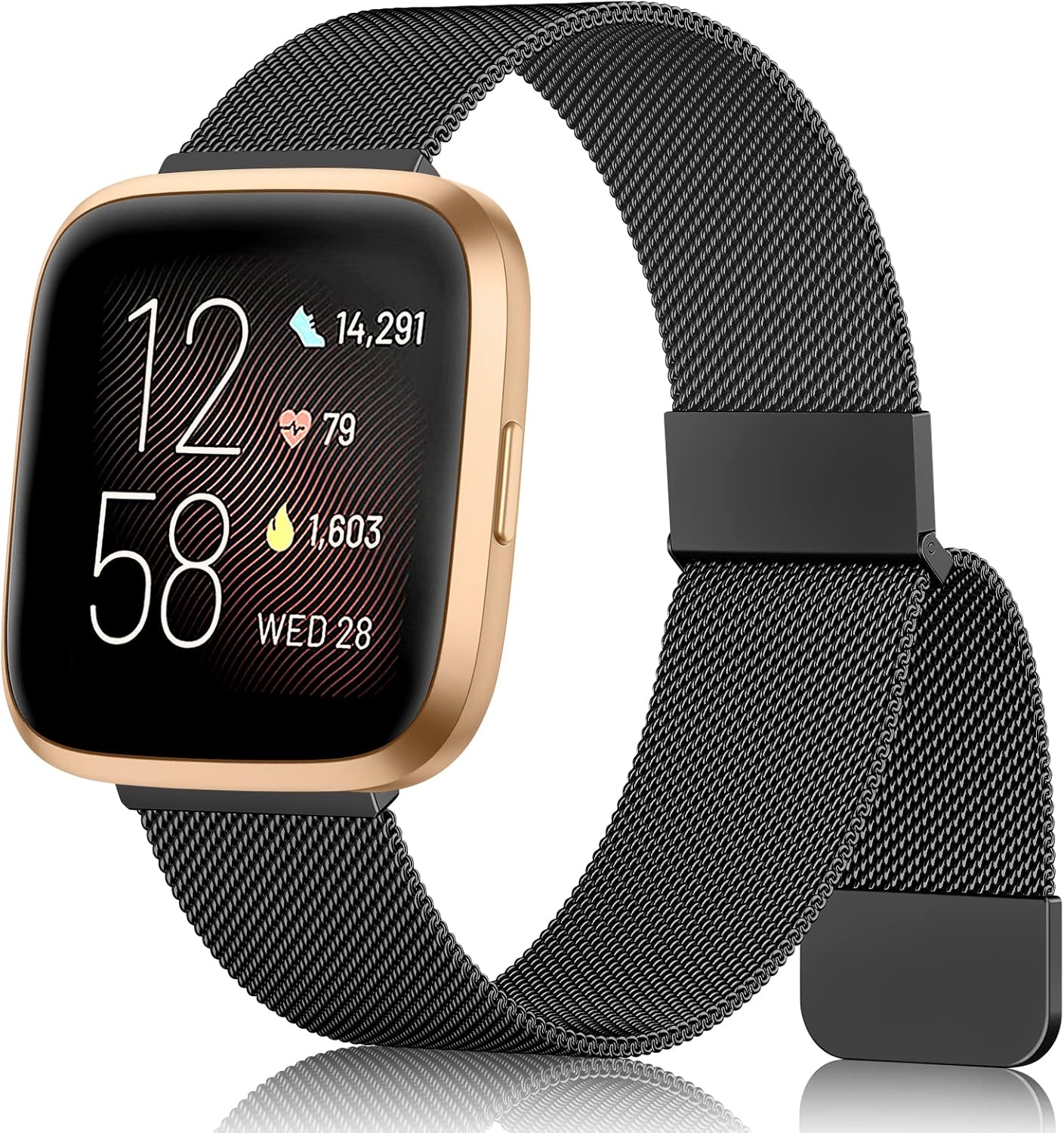 Amazon.com: AK Metal Band Compatible with Fitbit Versa 2 Bands / Fitbit ...