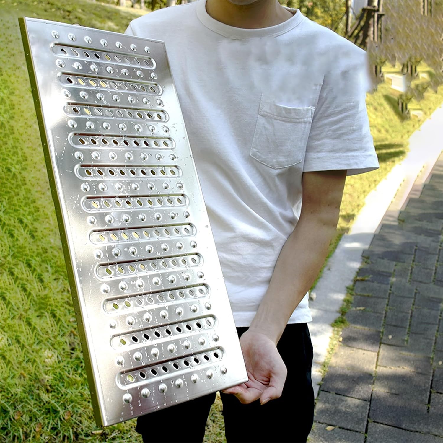 Amazon.com: EXCLURA Stainless Steel Channel Drain Grate Plate, Yard ...