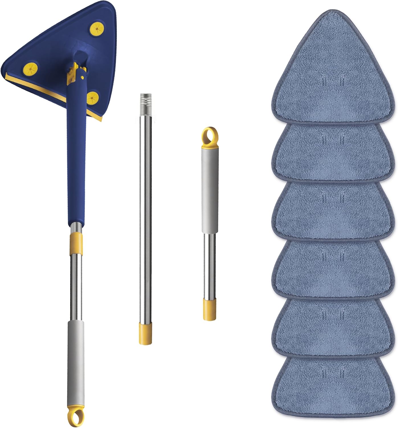 Amazon.com: DIUS Triangle Mop with Adjustable 52" Long Handle - 360 ...