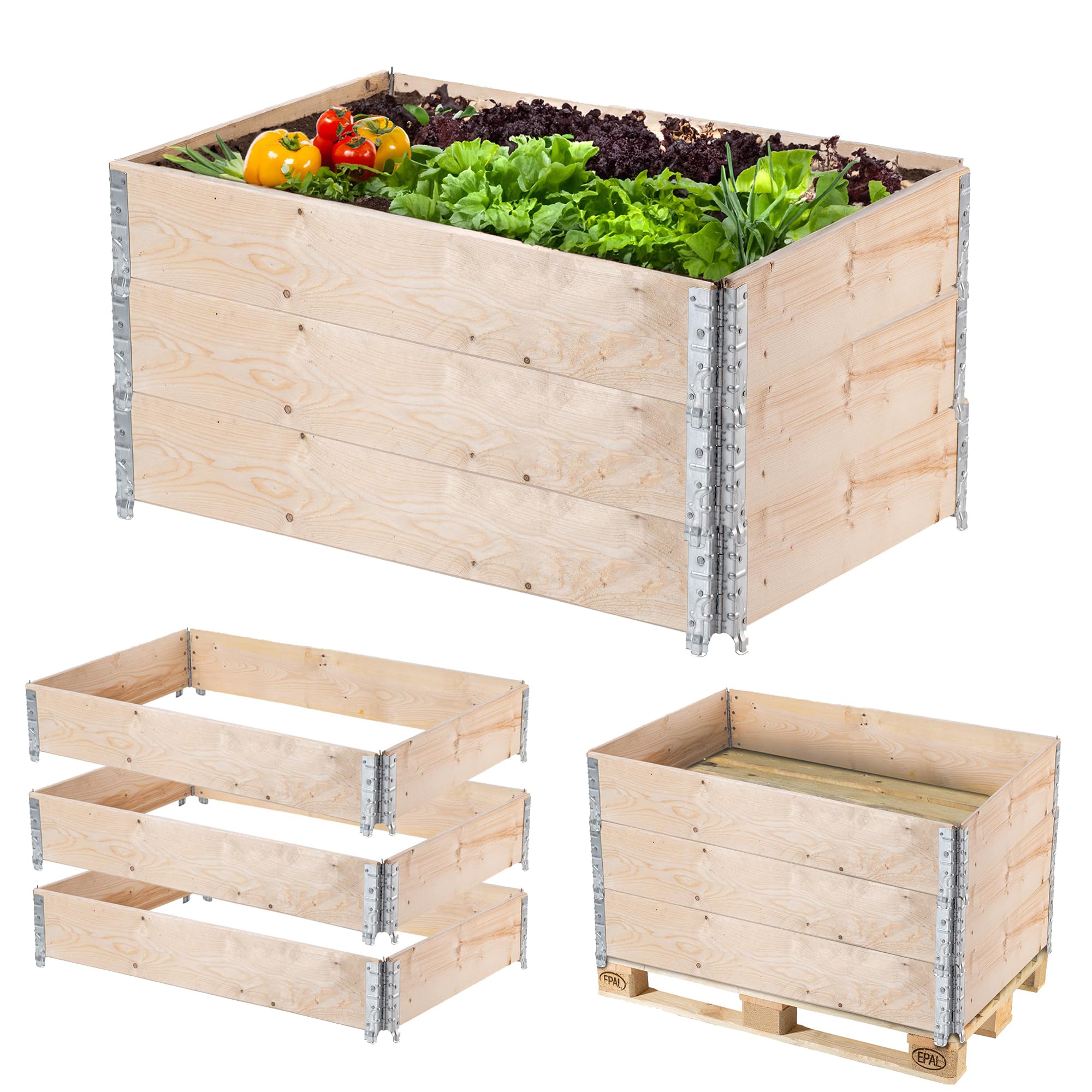 Pallet Wood Raised Planter Beds